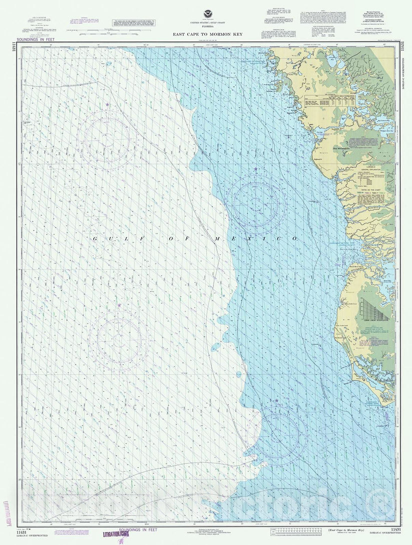 Historic Nautical Map - East Cape To Mormon Key, 1990 NOAA Chart - Flo ...
