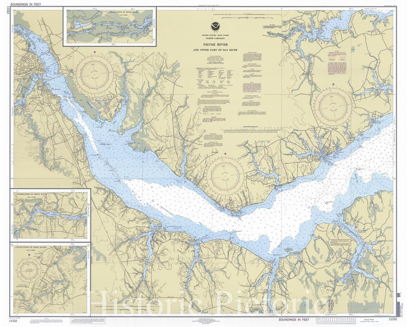 Historic Nautical Map - Neuse River, 2001 NOAA Chart - North Carolina ...