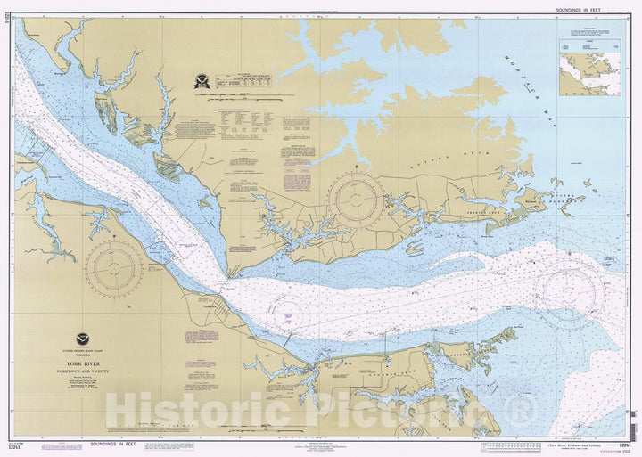 Historic Nautical Map - York River Yorktown And Vicinity, 1995 NOAA Ch ...