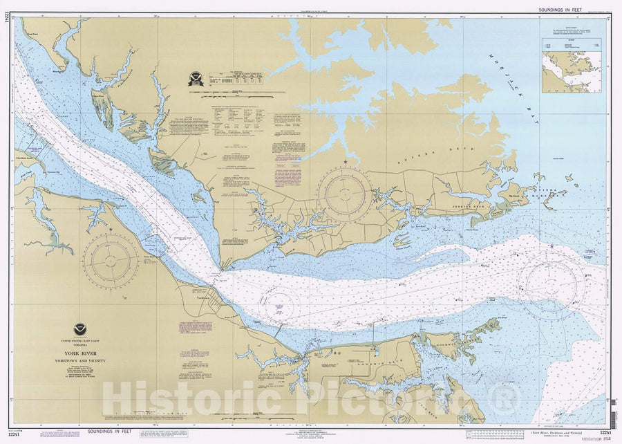 Historic Nautical Map - York River Yorktown And Vicinity, 1995 NOAA Ch ...