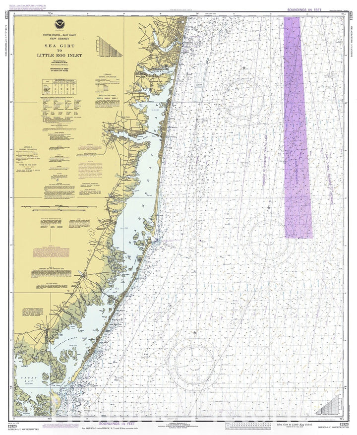 Historic Nautical Map - Sea Girt To Little Egg Inlet, 1978 NOAA Chart ...