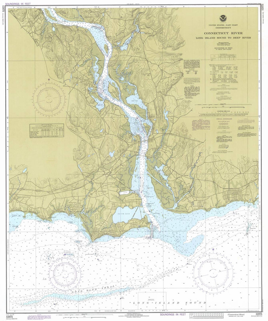Historic Nautical Map - Connecticut River, 1977 NOAA Chart - Connectic ...