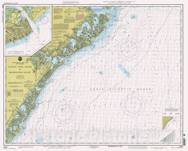 Historic Nautical Map - Little Egg Inlet To Hereford Inlet, 1999 NOAA ...