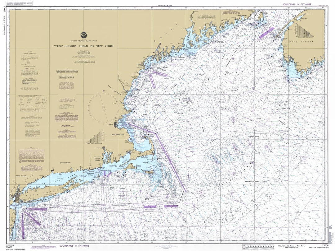 Historic Nautical Map - West Quoddy Head To New York, 1997 NOAA Chart ...
