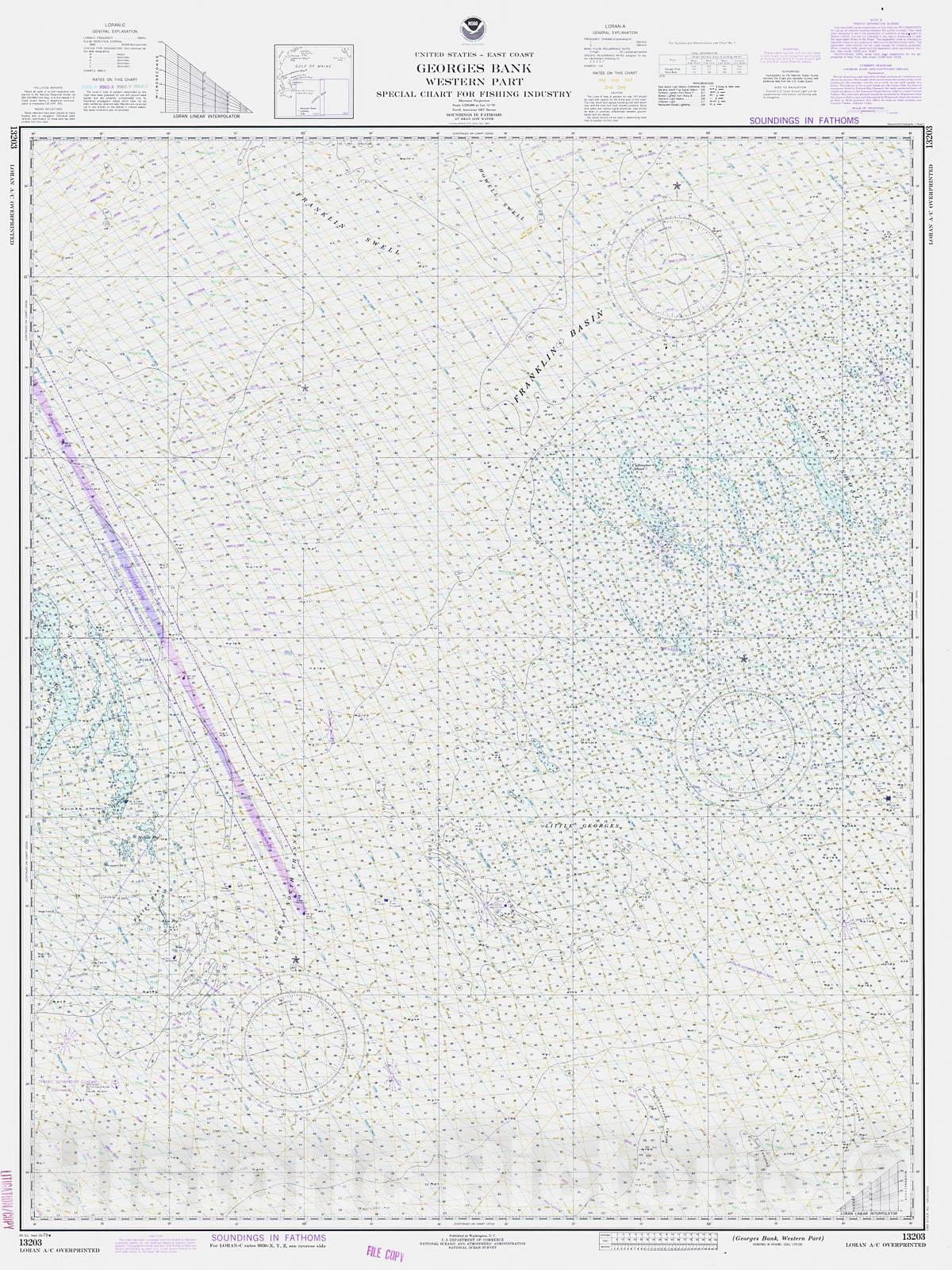 Historic Nautical Map - Georges Bank Western Part, 1979 NOAA Chart - V ...