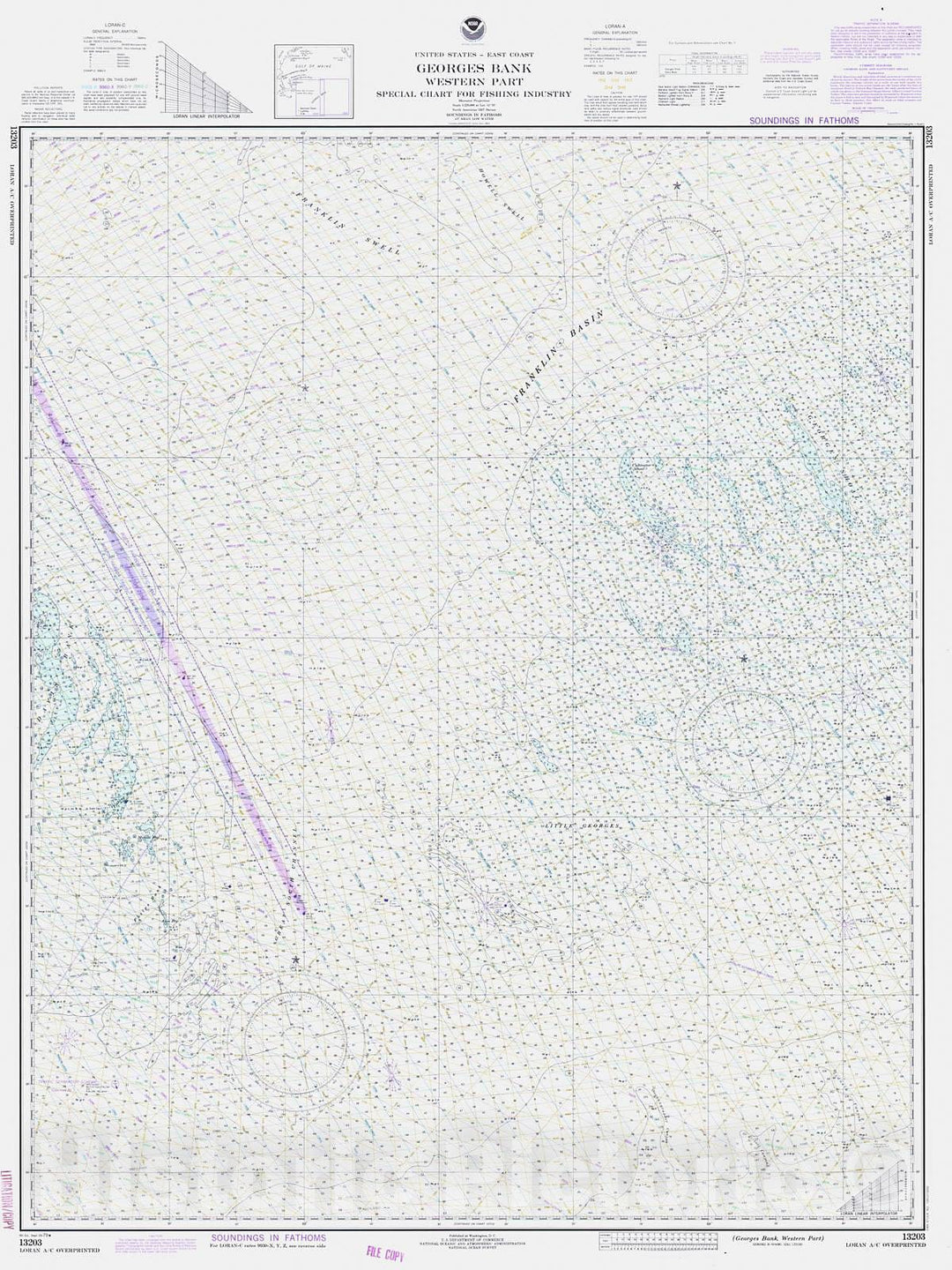 Historic Nautical Map - Georges Bank Western Part, 1979 NOAA Chart - V ...