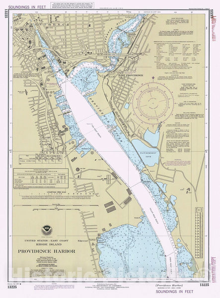 Historic Nautical Map - Providence Harbor, 1991 NOAA Chart - Rhode Isl ...