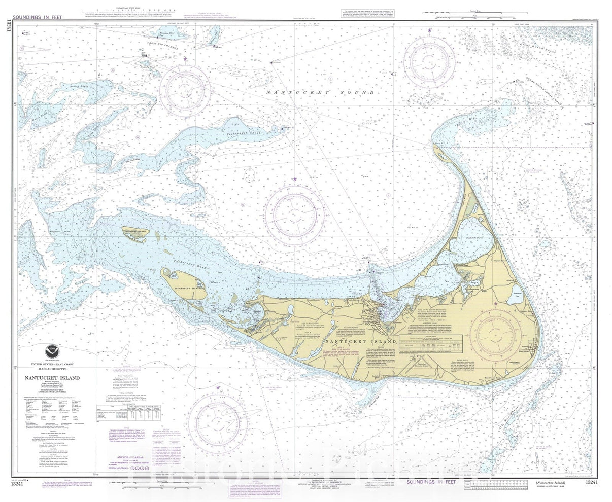 Historic Nautical Map - Nantucket Island, 1992 NOAA Chart - Massachuse ...