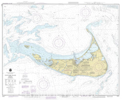 Nantucket Island Nautical Chart 1992 Map Print | Historic Pictoric