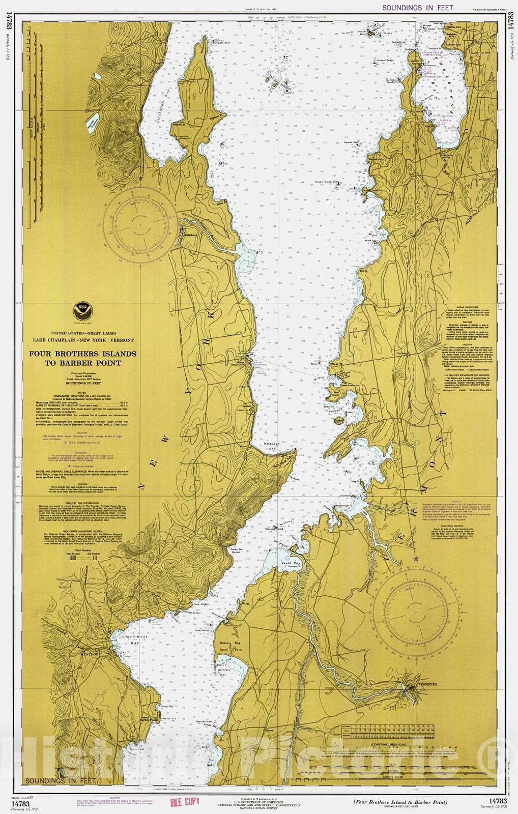 Historic Nautical Map - Four Brothers Island To Barber Point, 1977 NOA ...