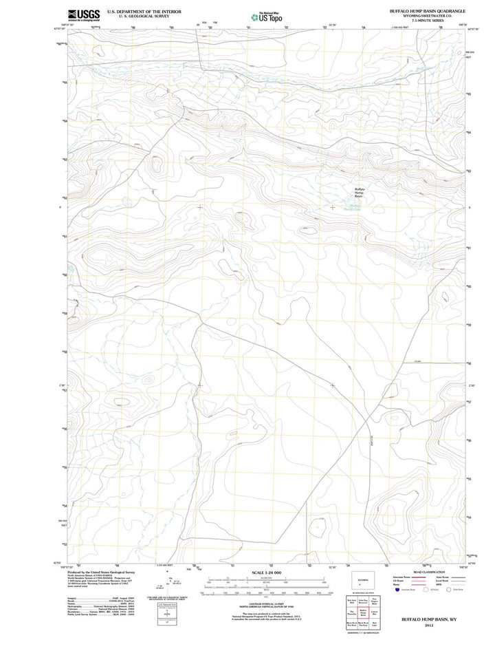 2012 Buffalo Hump Basin, WY - Wyoming - USGS Topographic Map – Historic ...