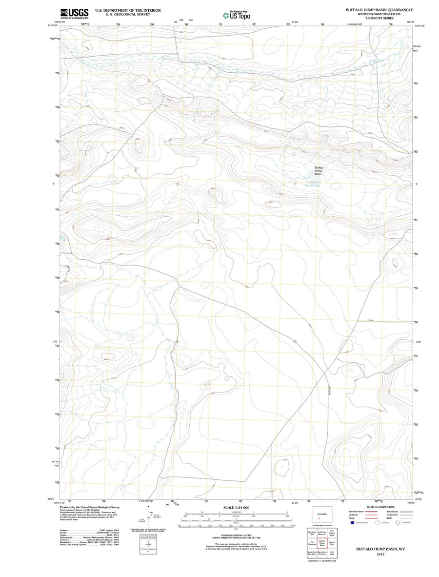 2012 Buffalo Hump Basin, WY - Wyoming - USGS Topographic Map – Historic ...