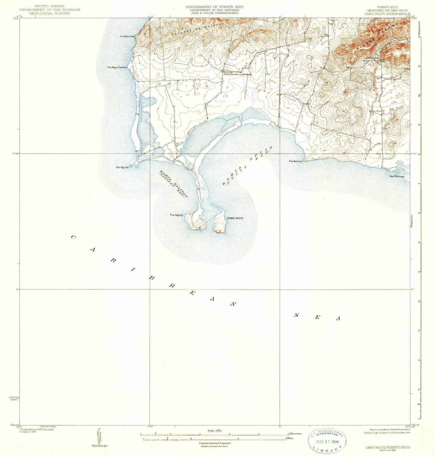 Mapa Cabo Rojo Puerto Rico