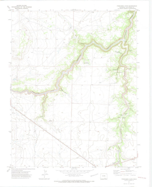 1971 Trinchera Cave, CO - Colorado - USGS Topographic Map – Historic ...