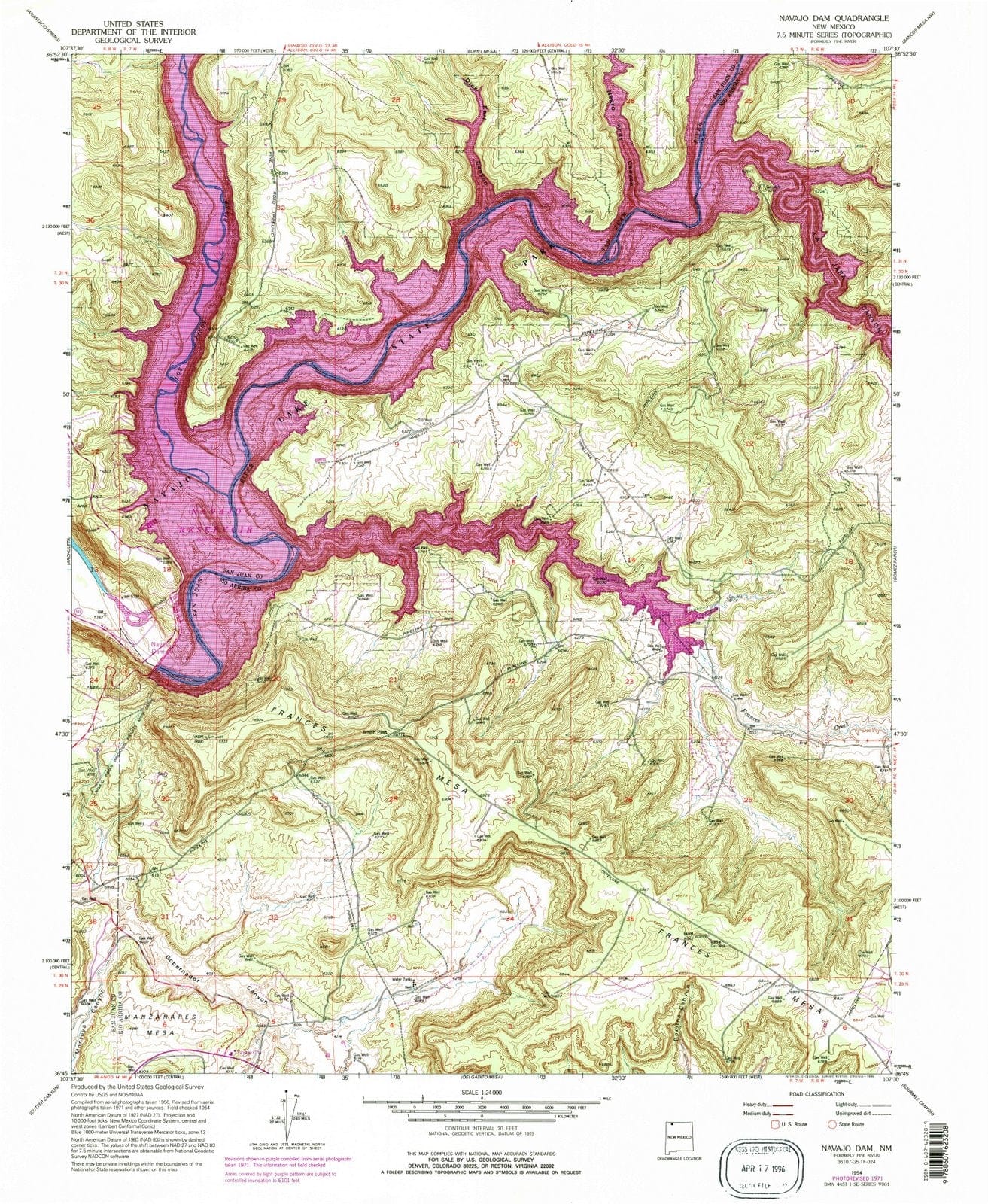 1954 Navajoam, NM - New Mexico - USGS Topographic Map – Historic Pictoric