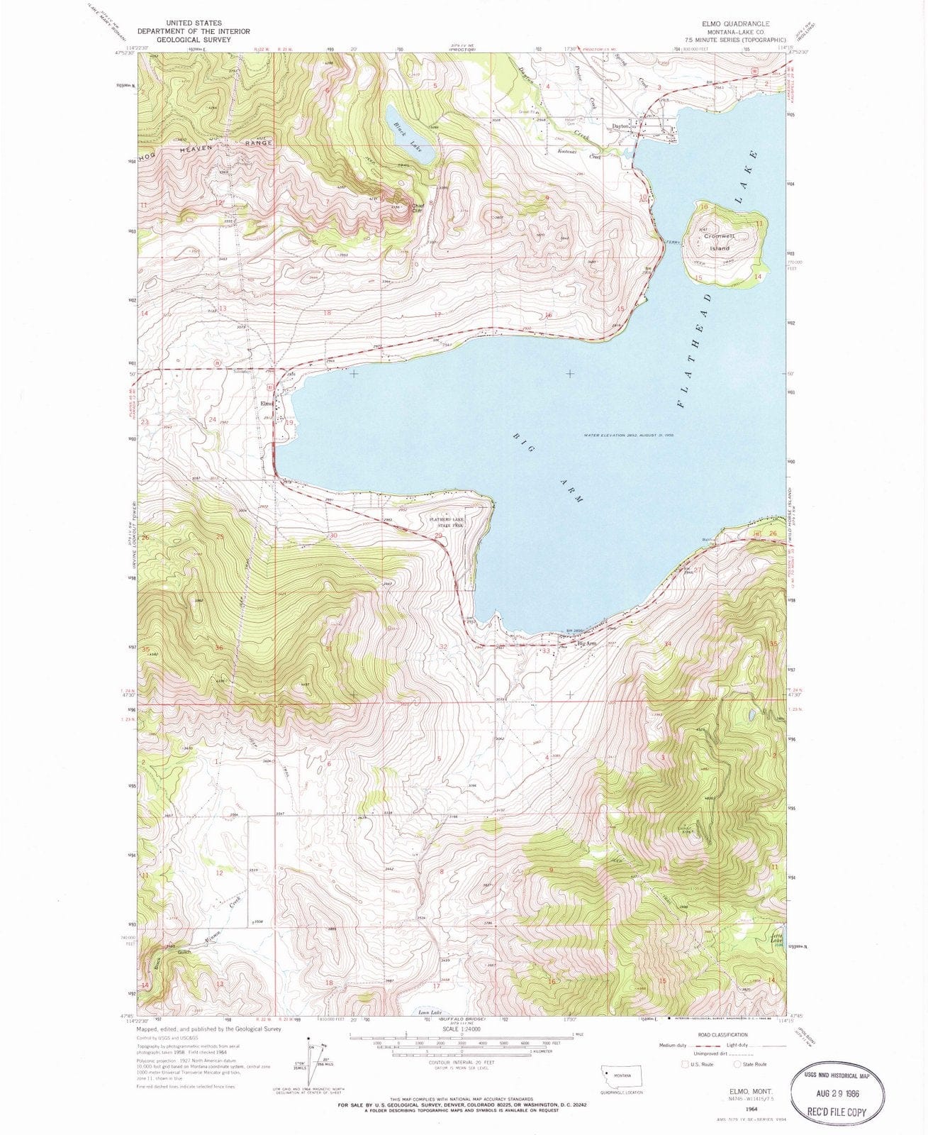 1964 Elmo, MT - Montana - USGS Topographic Map – Historic Pictoric
