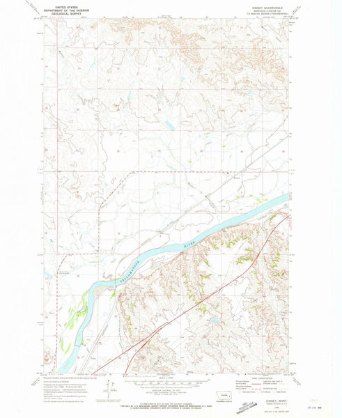 1969 Kinsey, MT - Montana - USGS Topographic Map v3 - Historic Pictoric