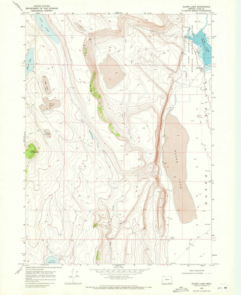 1968 Guano Lake, OR - Oregon - USGS Topographic Map - Historic Pictoric