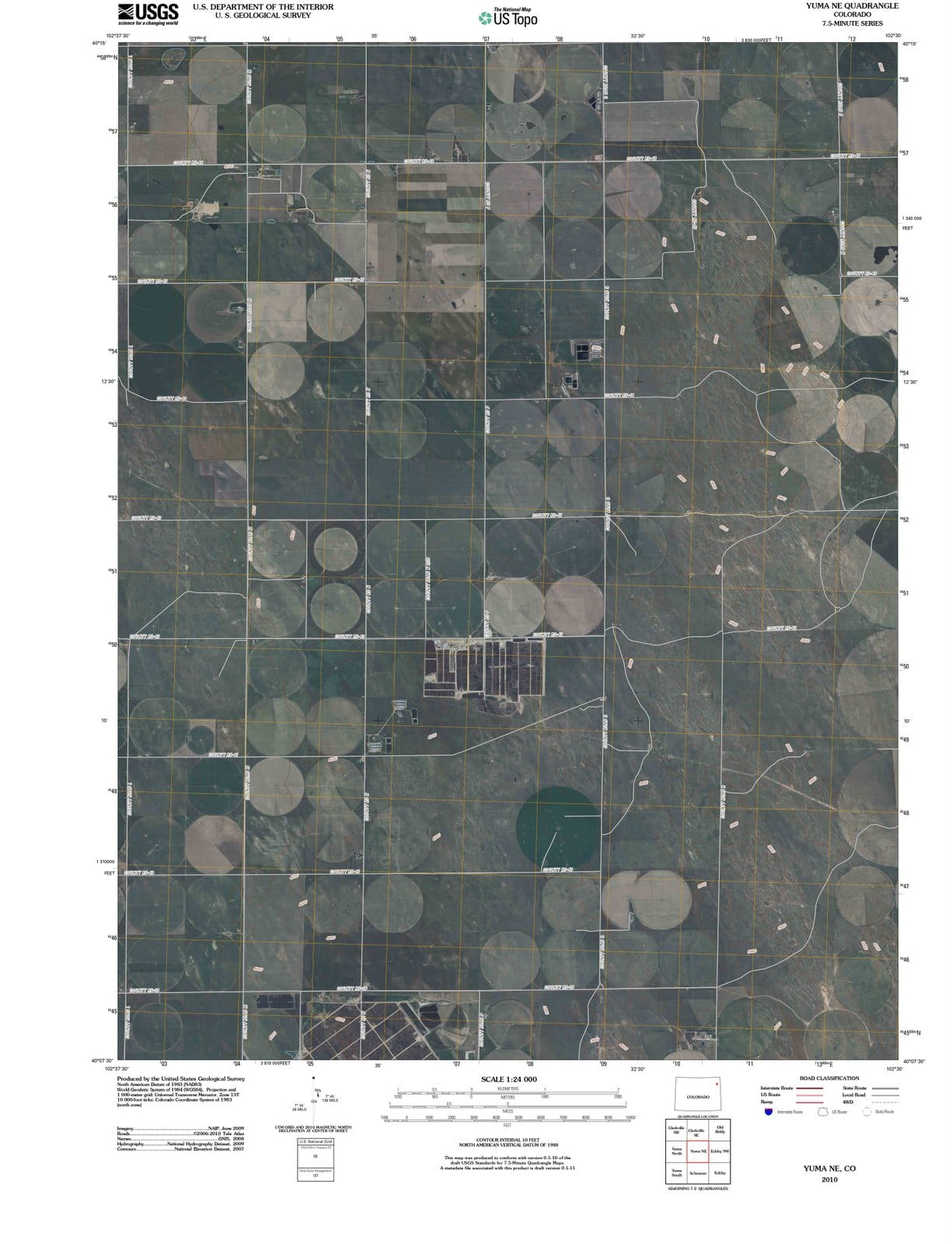 2010 Yuma, CO - Colorado - USGS Topographic Map - Historic Pictoric