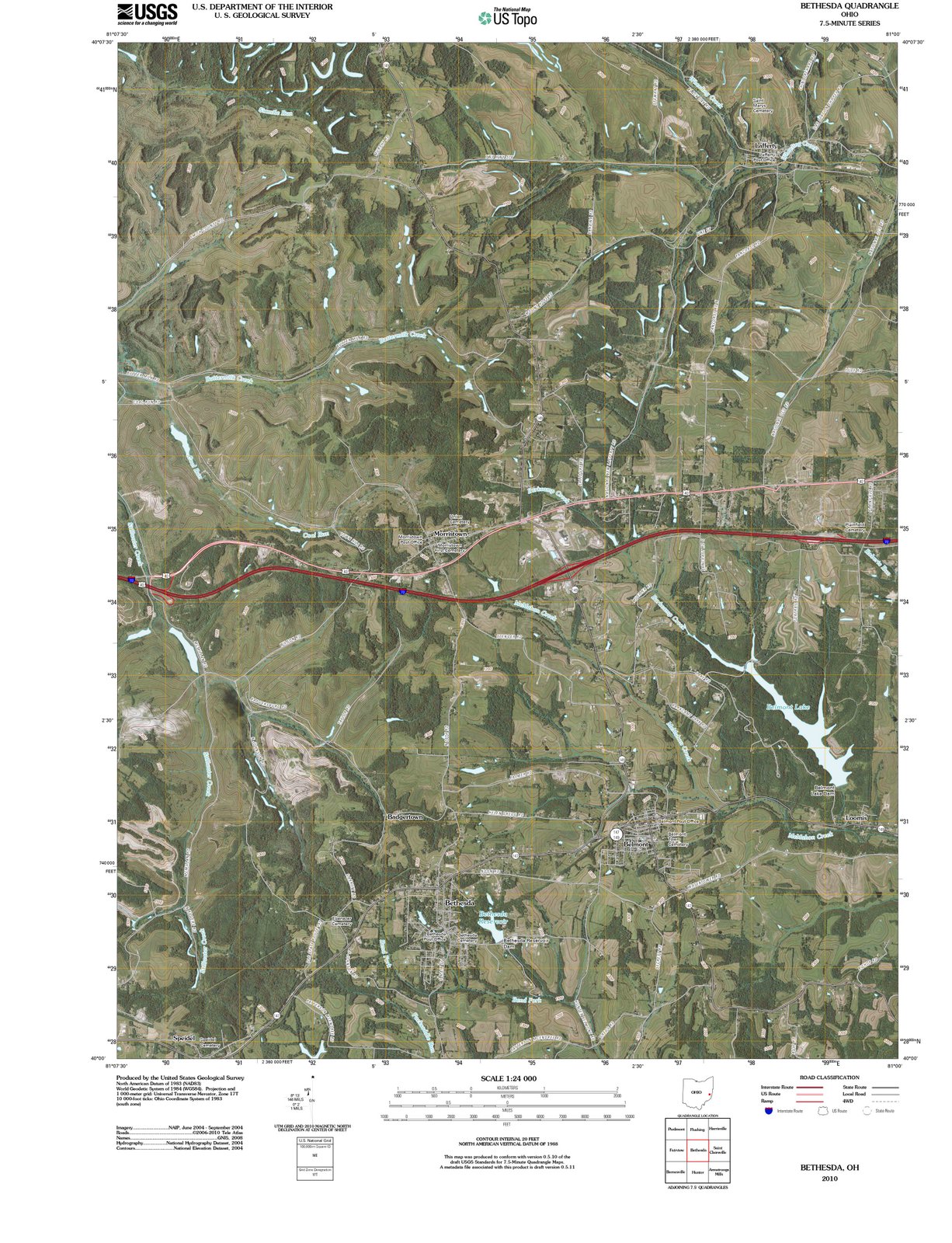 2010 Bethesda, OH - Ohio - USGS Topographic Map – Historic Pictoric