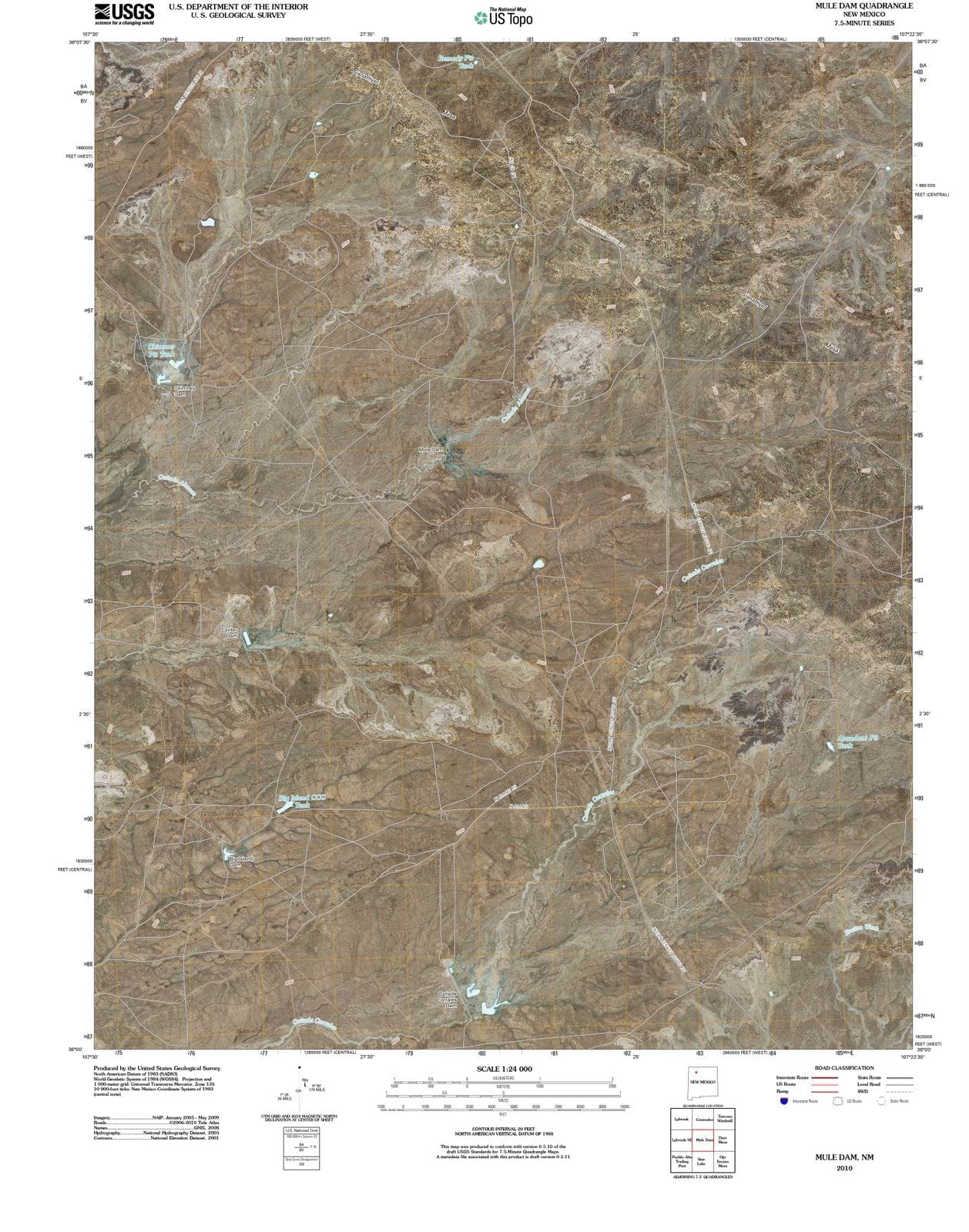 2010 Muleam, NM - New Mexico - USGS Topographic Map – Historic Pictoric