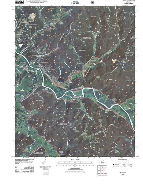 2011 Irvine, KY - Kentucky - USGS Topographic Map - Historic Pictoric