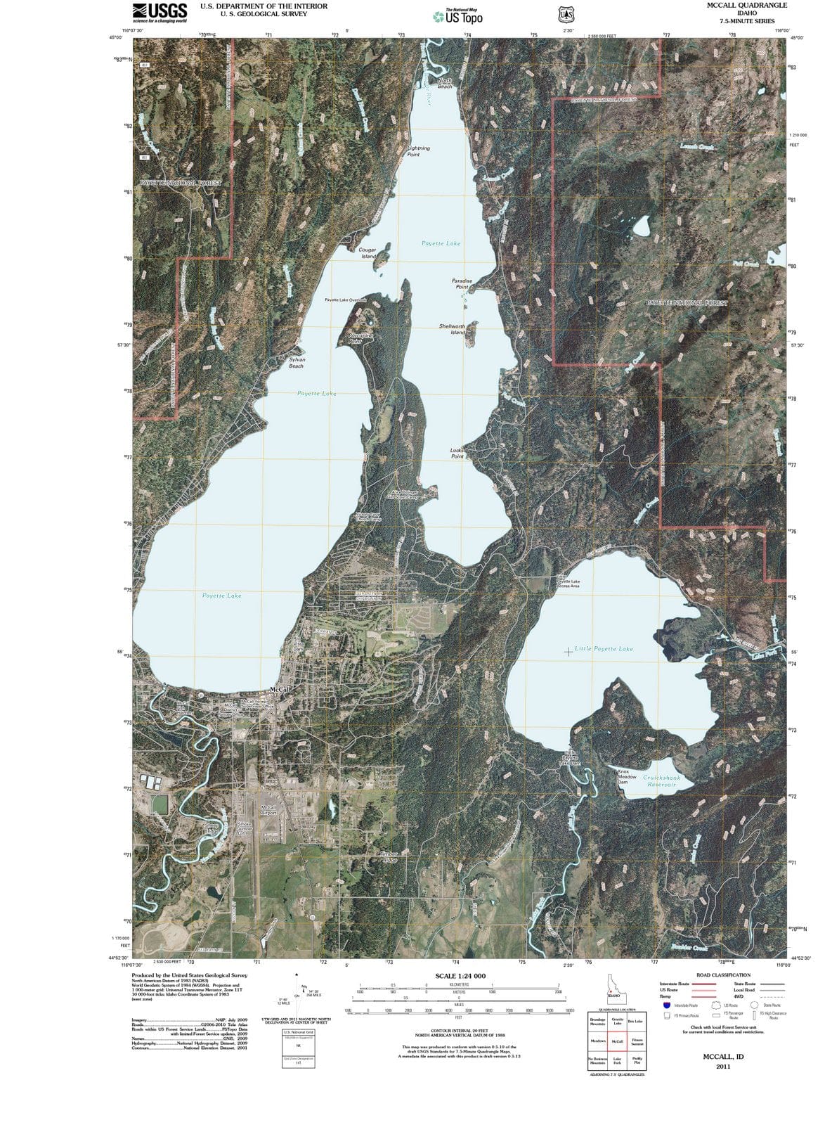 2011 McCall, ID - Idaho - USGS Topographic Map – Historic Pictoric