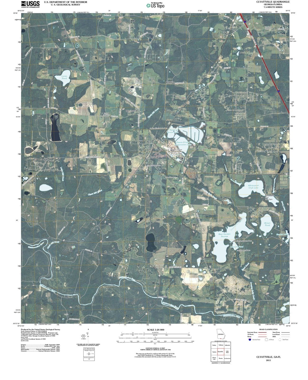 2011 Clyattville, GA - Georgia - USGS Topographic Map – Historic Pictoric