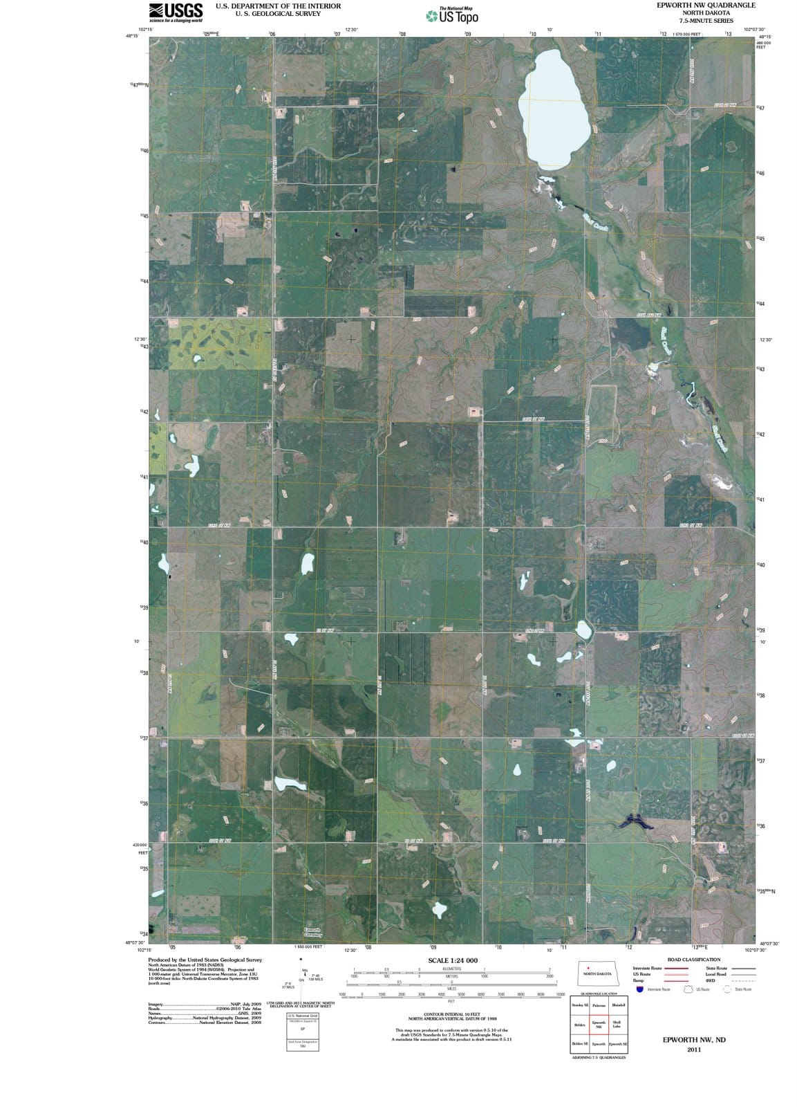 2011 Epworth, ND - North Dakota - USGS Topographic Map v2 – Historic ...