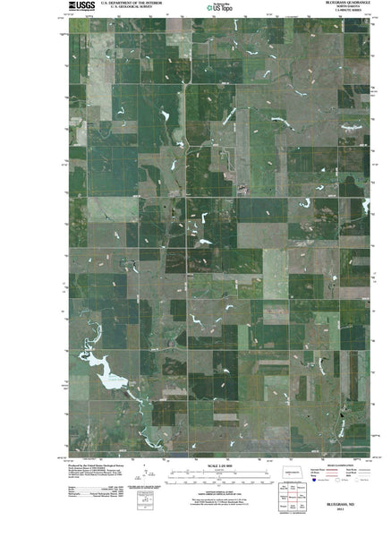 2011 Bluegrass, ND - North Dakota - USGS Topographic Map - Historic ...