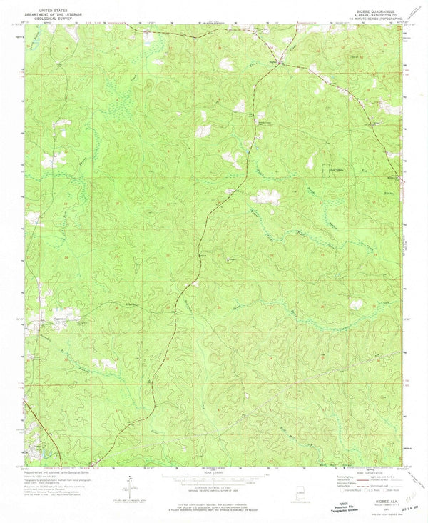 1971 Bigbee, AL - Alabama - USGS Topographic Map – Historic Pictoric