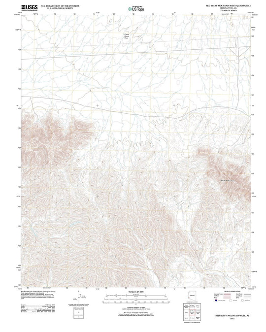 2011 Red Bluff Mountain West, AZ - Arizona - USGS Topographic Map ...