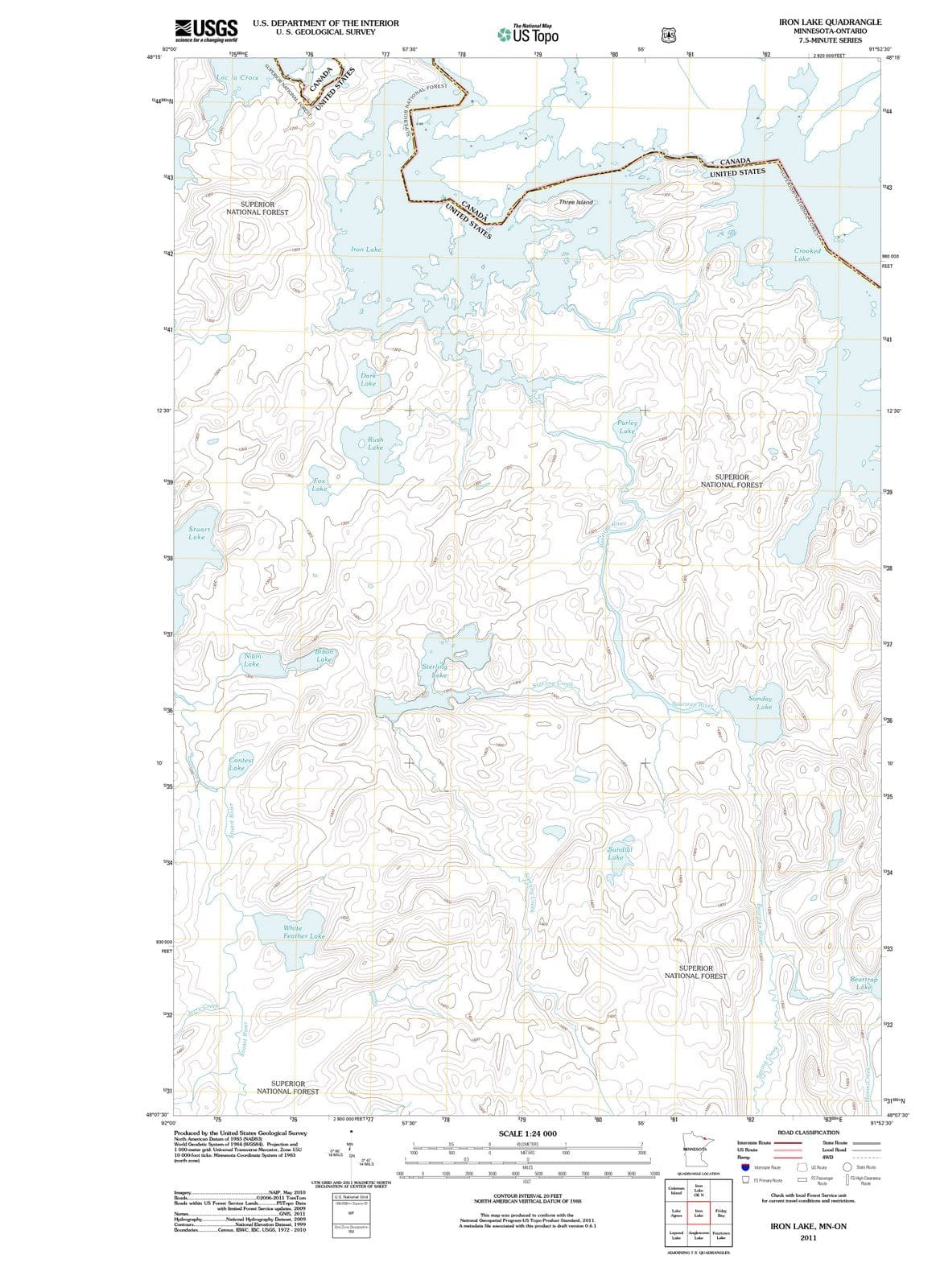 2011 Iron Lake, MN - Minnesota - USGS Topographic Map – Historic Pictoric