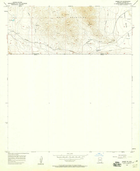 1958 Bisbee, AZ - Arizona - USGS Topographic Map v2 - Historic Pictoric