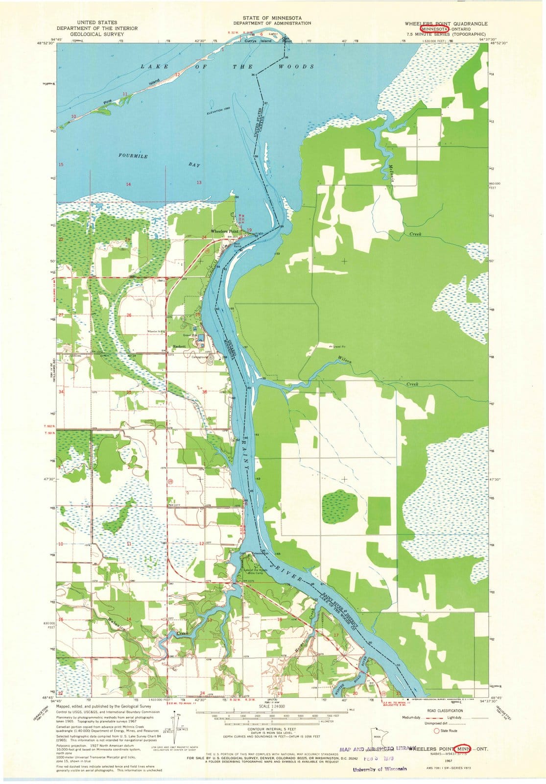 1967 Wheelers Point, MN - Minnesota - USGS Topographic Map – Historic ...