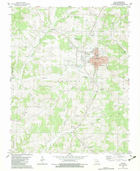 1982 Ava, MO - Missouri - USGS Topographic Map - Historic Pictoric