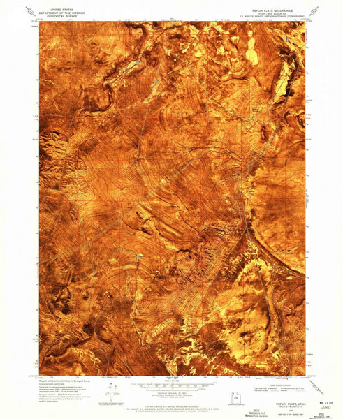1969 Peplin Flats, UT - Utah - USGS Topographic Map - Historic Pictoric