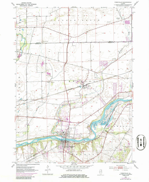 1953 Yorkville, IL - Illinois - USGS Topographic Map v2 - Historic Pictoric