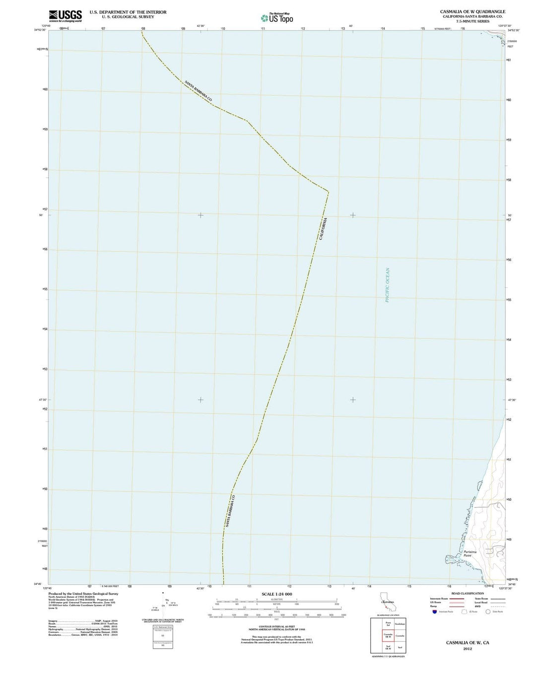 2012 Casmalia, CA - California - USGS Topographic Map v2 – Historic ...