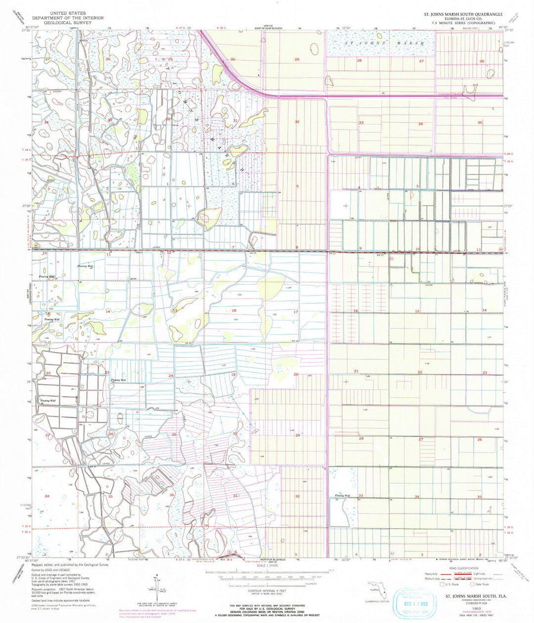 Elevation Map South Florida Florida Map Print Topographic Map Of
