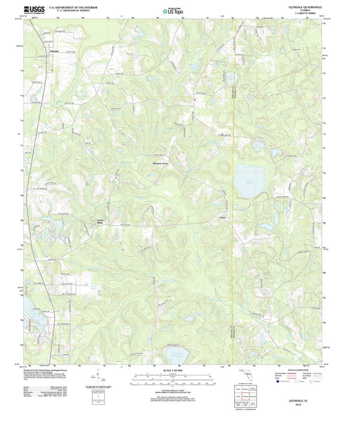 2012 Glendale, FL - Florida - USGS Topographic Map - Historic Pictoric