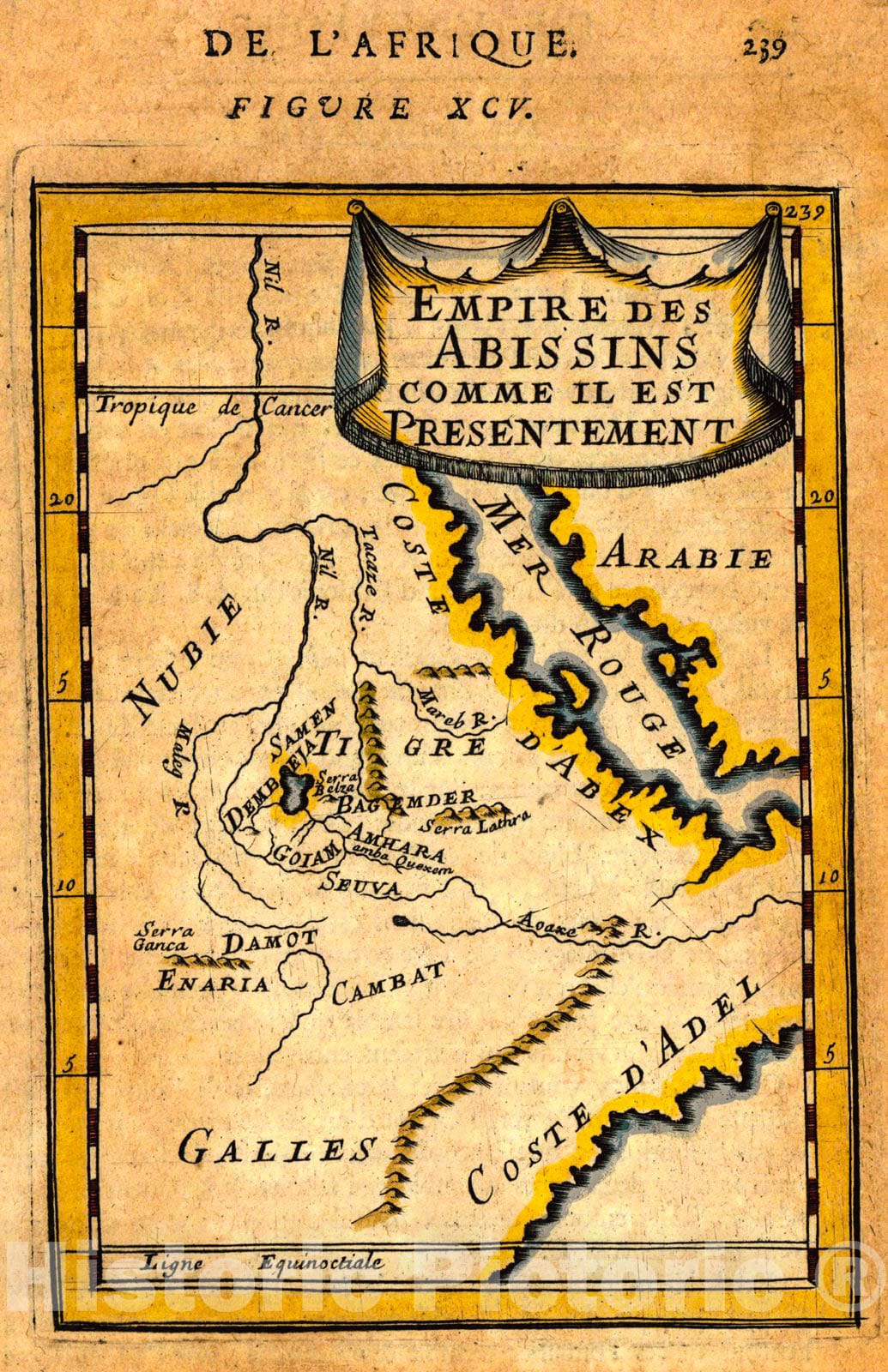 Historic Map : 1683 Empire des Abyssins comme il est Presentement : Vi ...