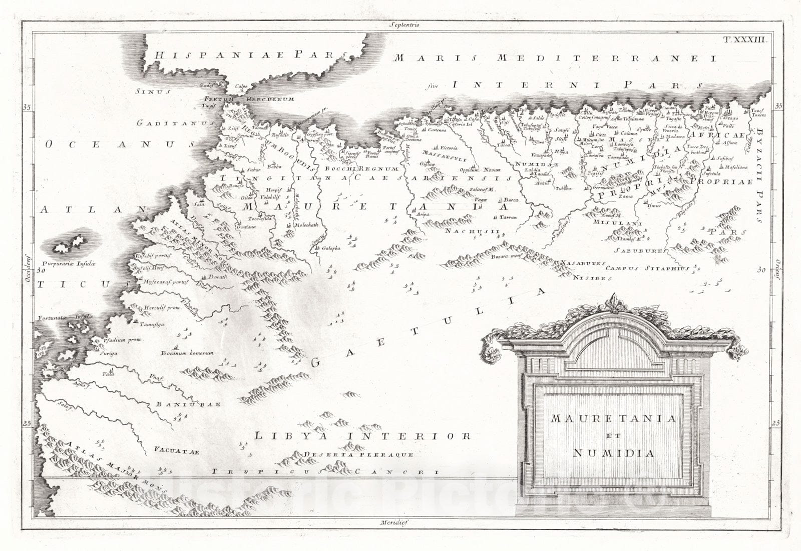 Historic Map : 1774 Mauretania et Numidia : Vintage Wall Art - Historic ...