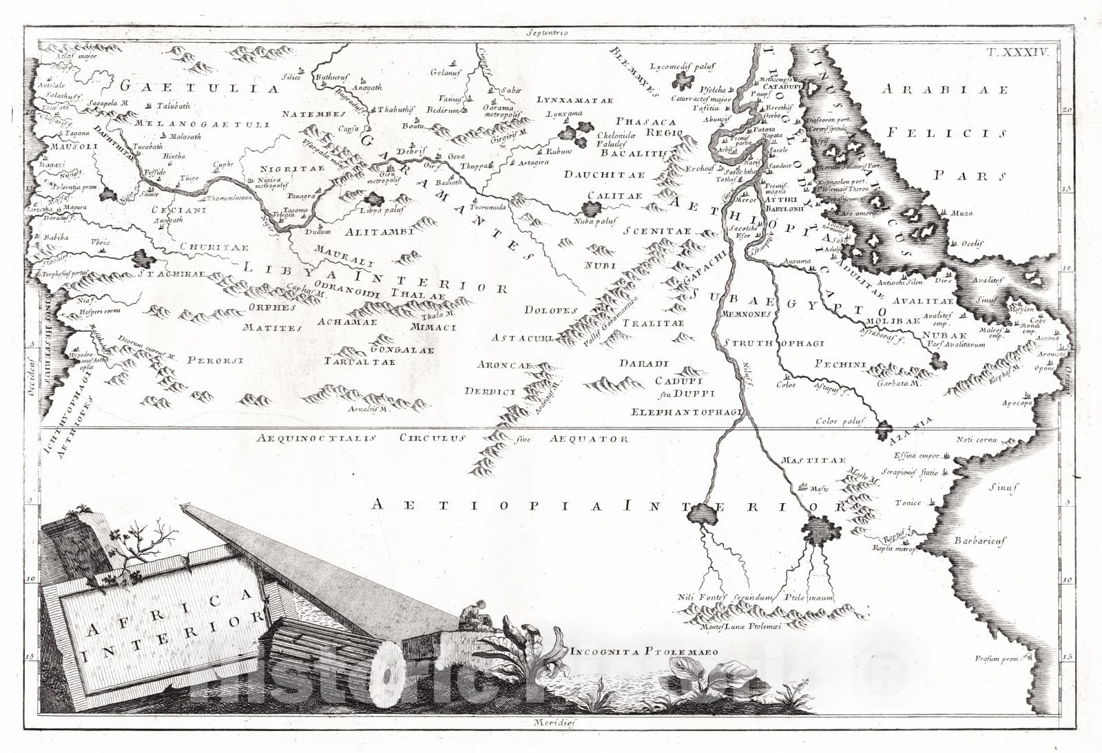 Historic Map : 1774 Africa Interior : Vintage Wall Art – Historic Pictoric