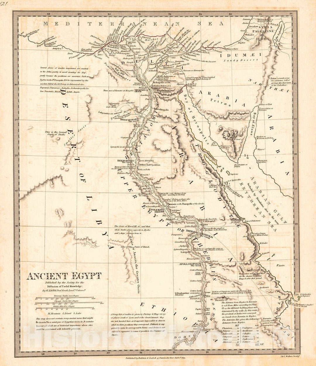 Historic Map : 1831 Ancient Egypt : Vintage Wall Art – Historic Pictoric