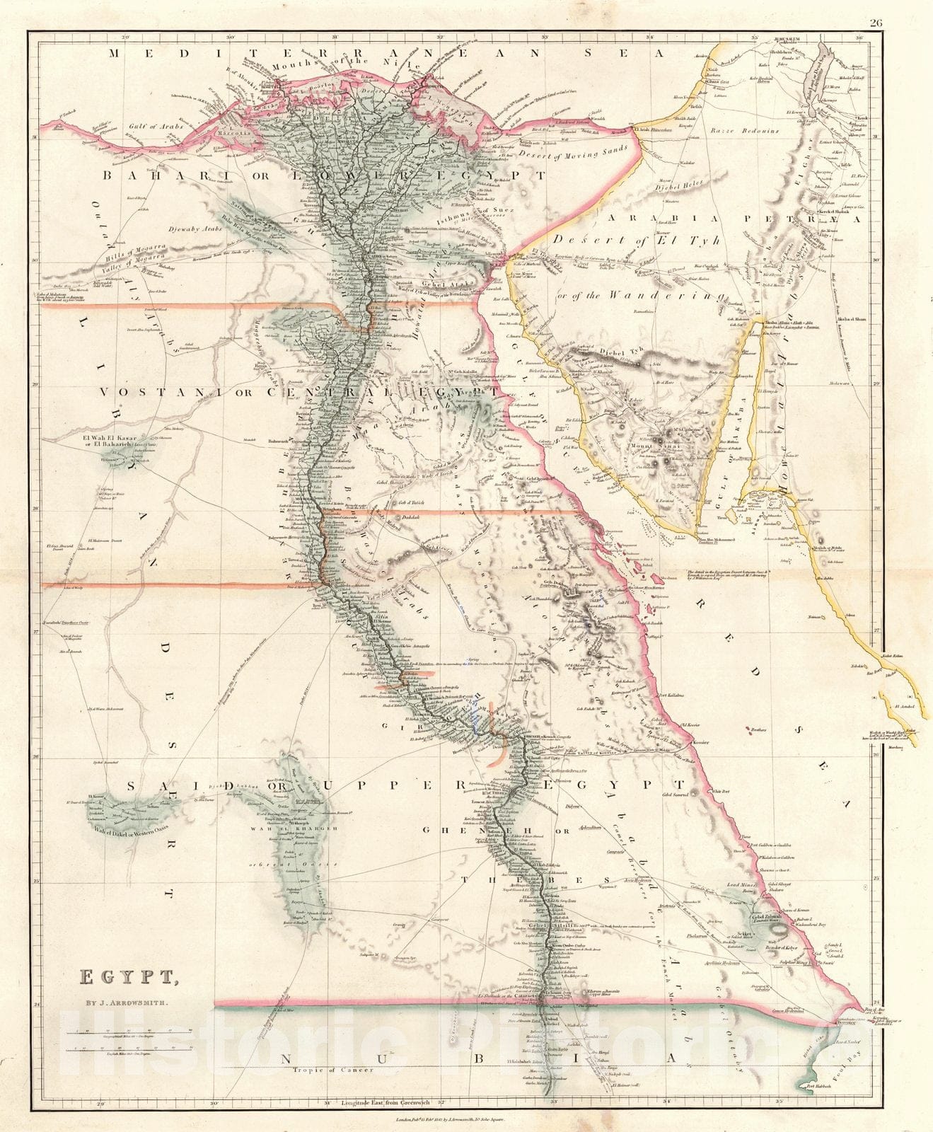 Historic Map : 1842 Egypt : Vintage Wall Art – Historic Pictoric