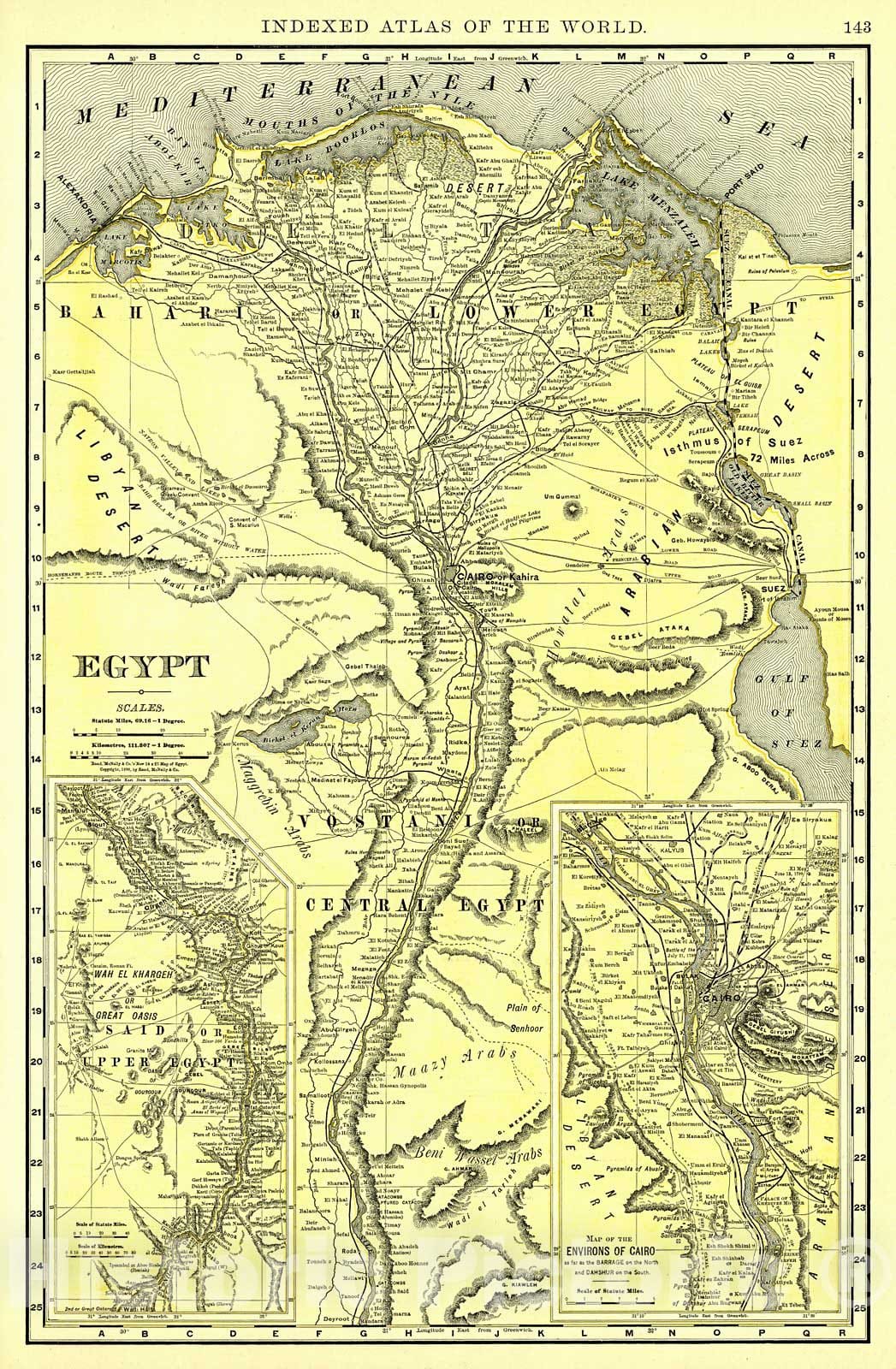 Historic Map : 1898 Egypt : Vintage Wall Art – Historic Pictoric