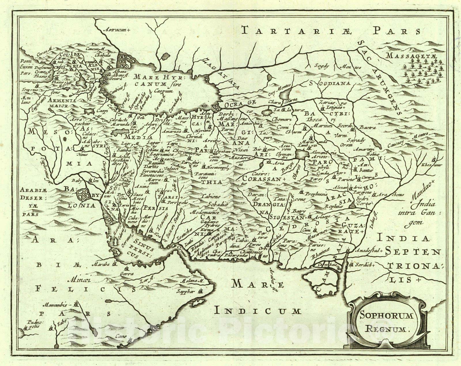 Historic Map : 1683 Sophorum Regnum : Vintage Wall Art – Historic Pictoric