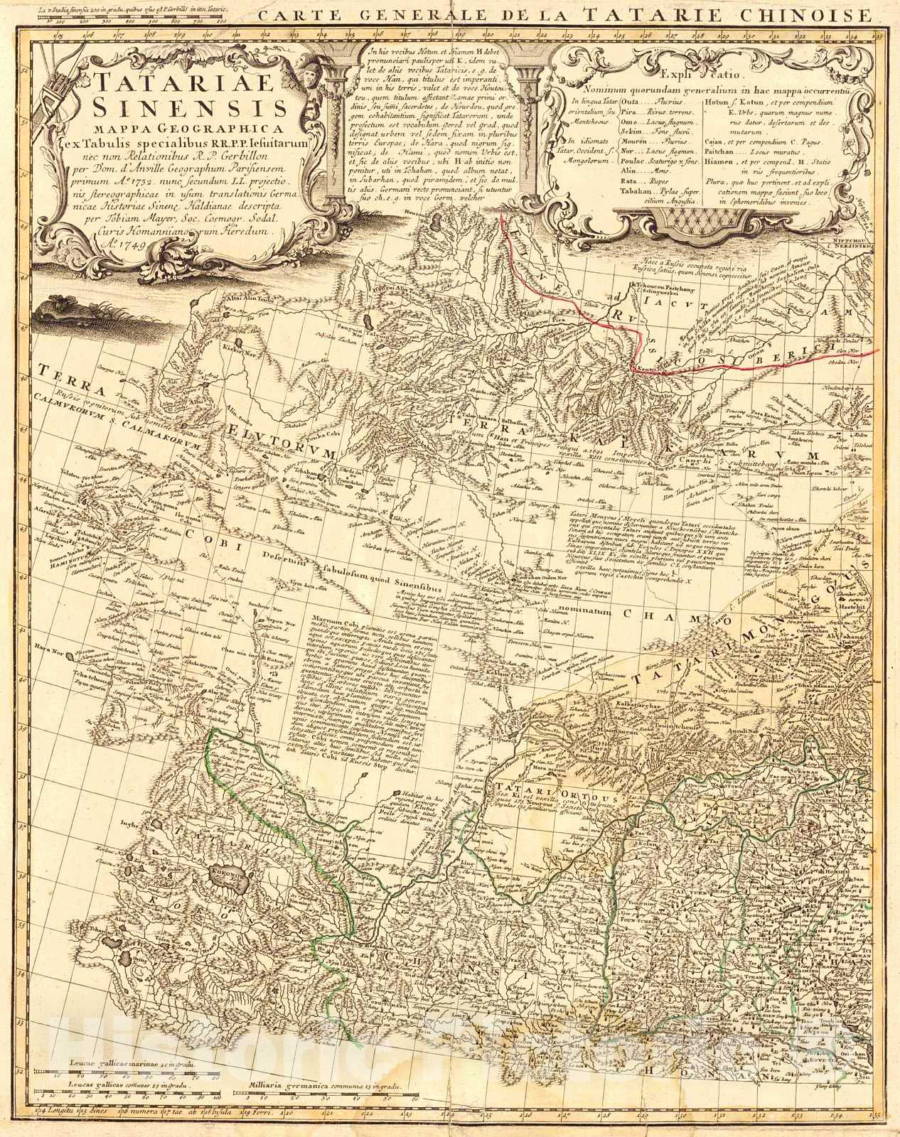 Historic Map : 1749 Carte Generale de la Tartarie Chinoise, Tatariae S ...