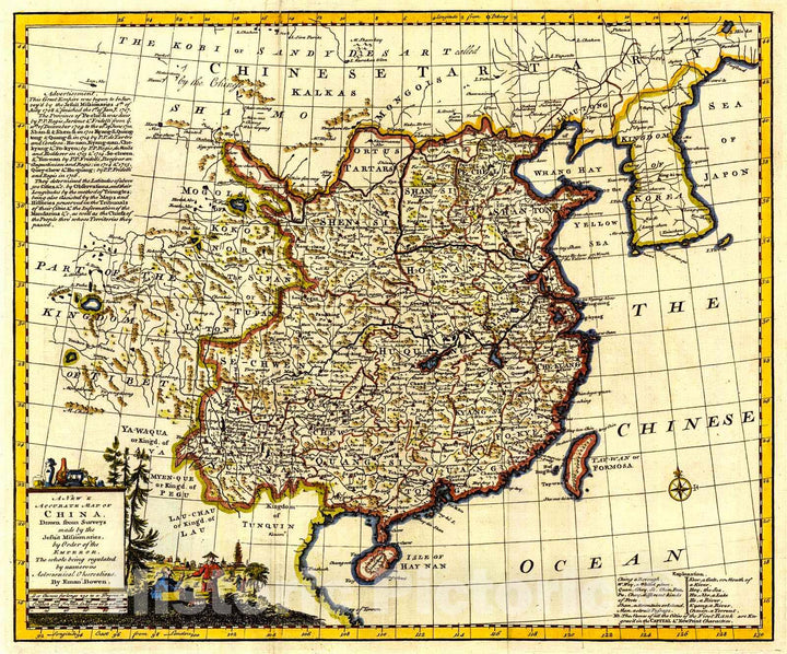 Historic Map : 1762 A New and Accurate Map of China : Vintage Wall Art ...